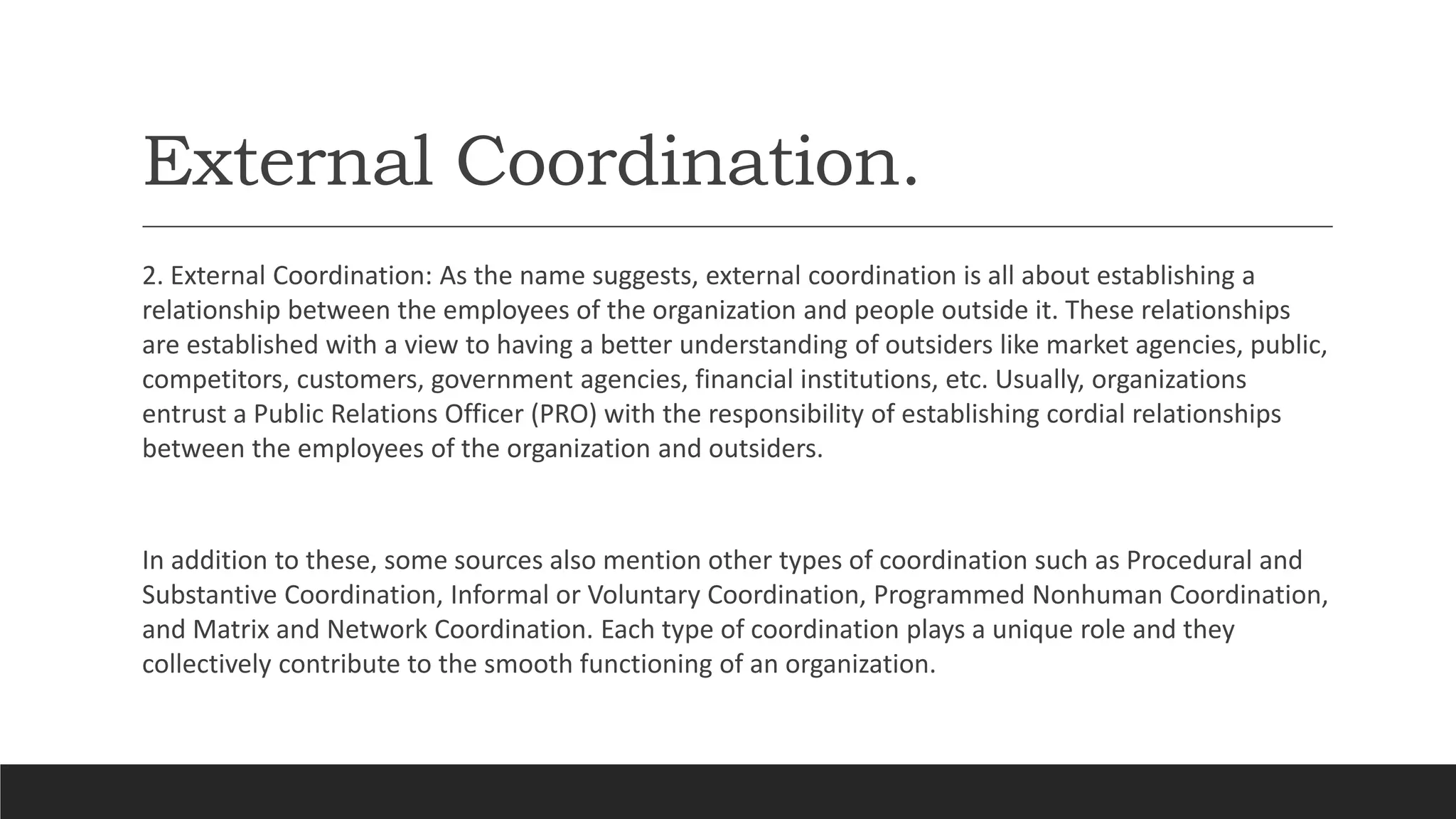 Coordination in an organization its types and factors | PPTX