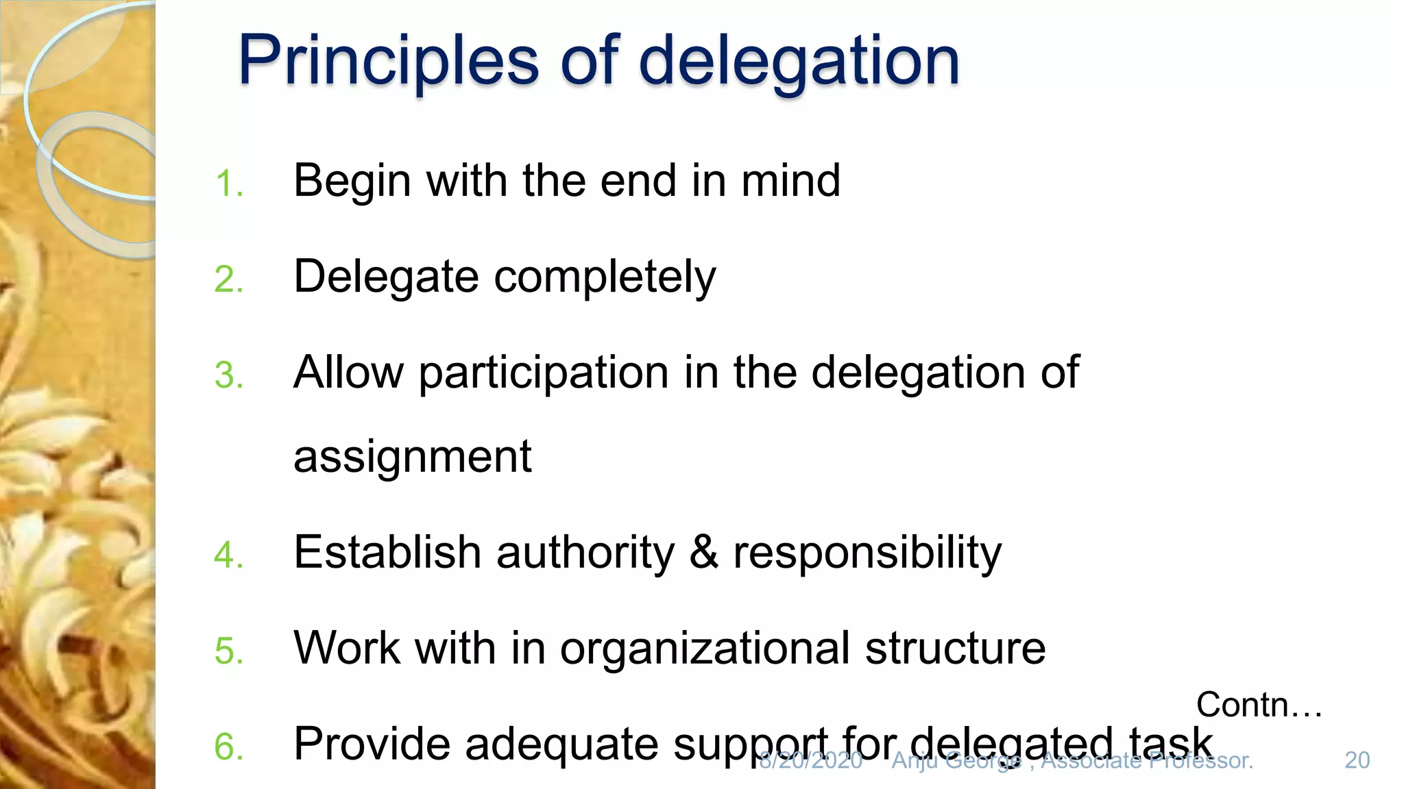 Coordination and delegation | PPT