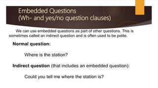 Coordination and embedded question | PPT