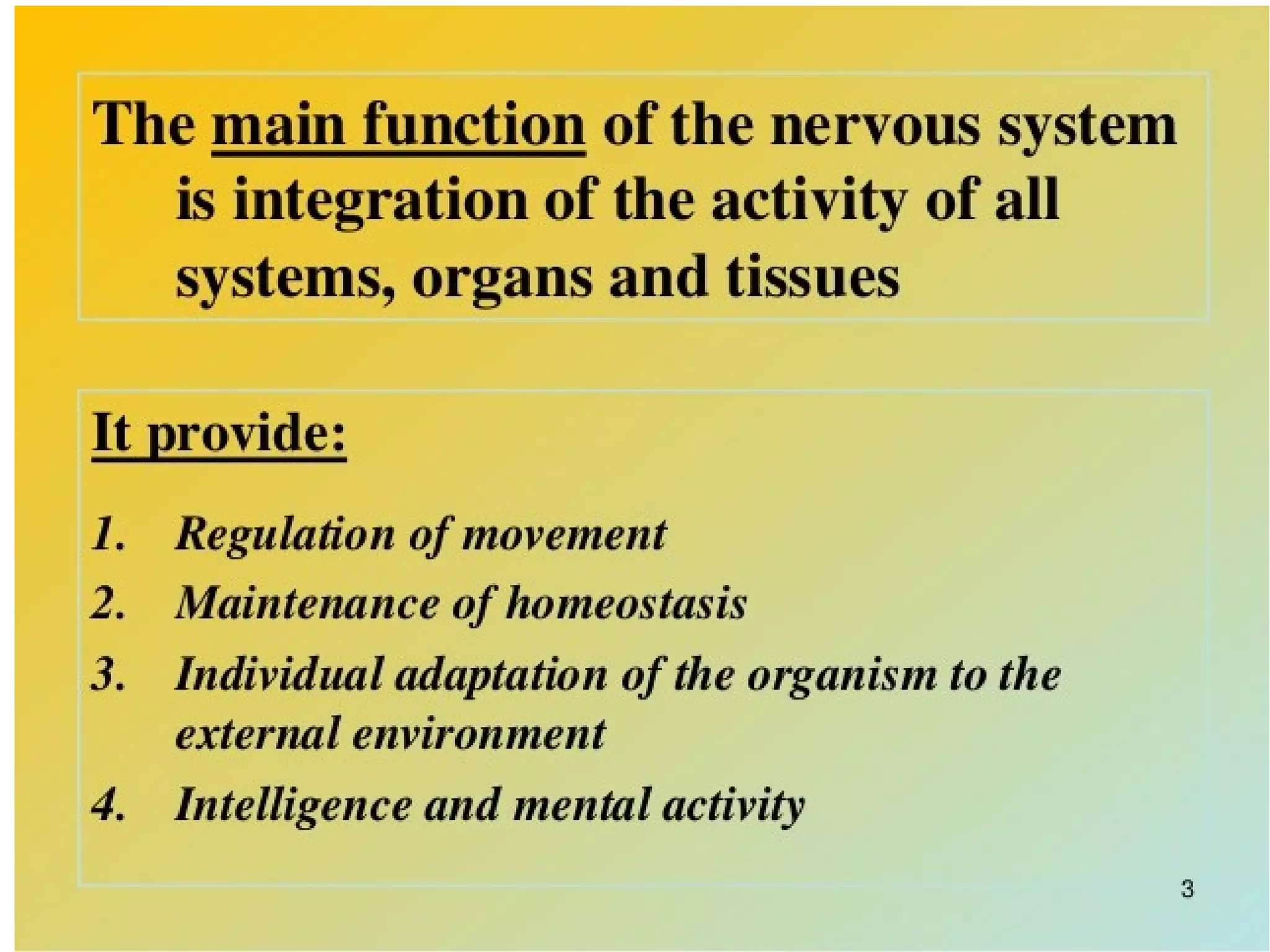 Coordination and response the nervous system | ODP