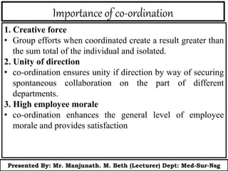Coordination as a management function | PPTX