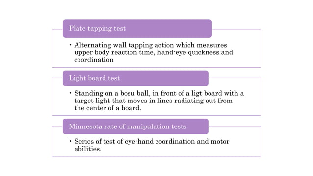 coordination & balance test (diag M).pptx | Physical Therapy | Wellness