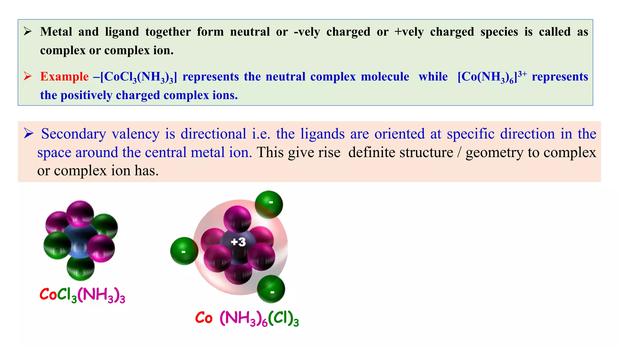 Coordination chemistry 1 werners work and werner's theory | PPTX