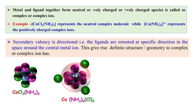 Coordination chemistry 1 werners work and werner's theory | PPTX