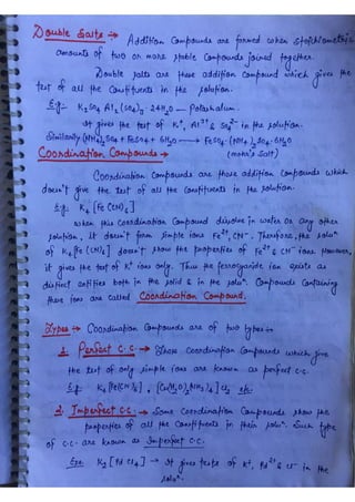 Coordination Chemistry | PDF