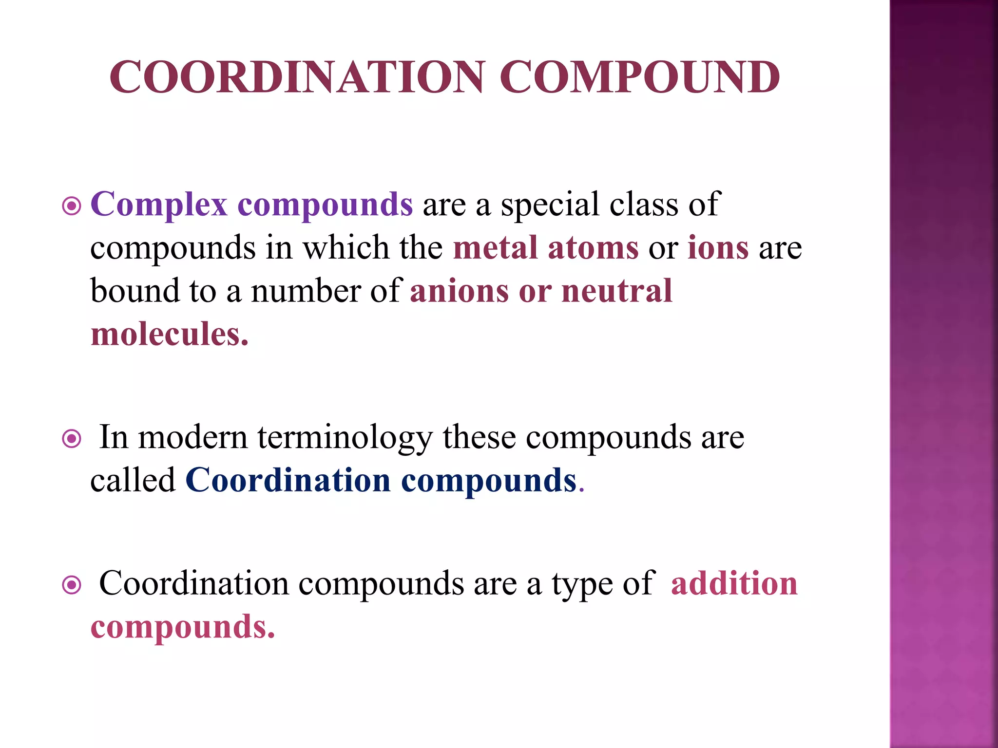 Coordination chemistry | PPTX