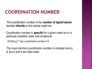Coordination chemistry | PPTX