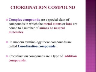 Coordination chemistry | PPTX