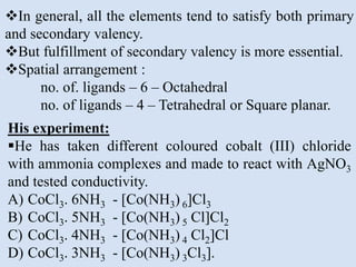 Coordination chemistry | PPTX