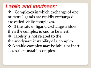 Coordination chemistry 3 | PPT
