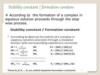 Coordination chemistry 3 | PPT