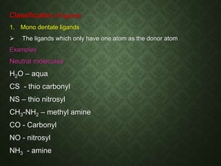 Coordination chemistry-part-1 | PPTX