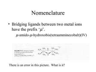 Coordination chemistry i | PPT