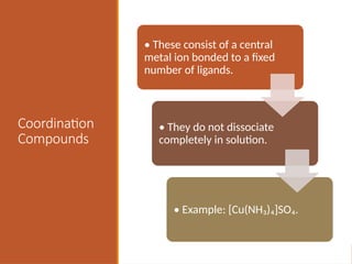 Coordination Chemistry (Part-I) presentation | PPT