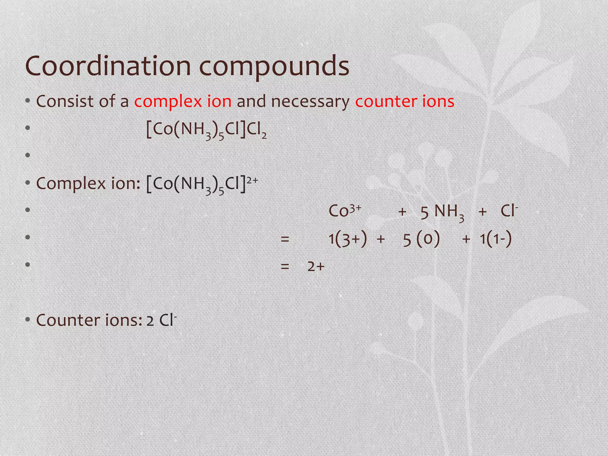 Coordination compound | PPTX