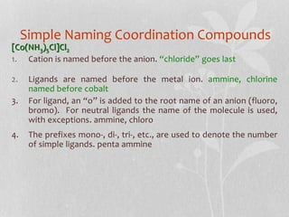 Coordination compound | PPTX
