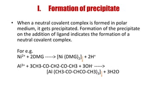 Coordination Compounds - Detection, Spectral Calculations (Orgel ...