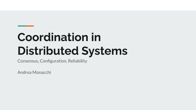 Coordination in distributed systems | PDF