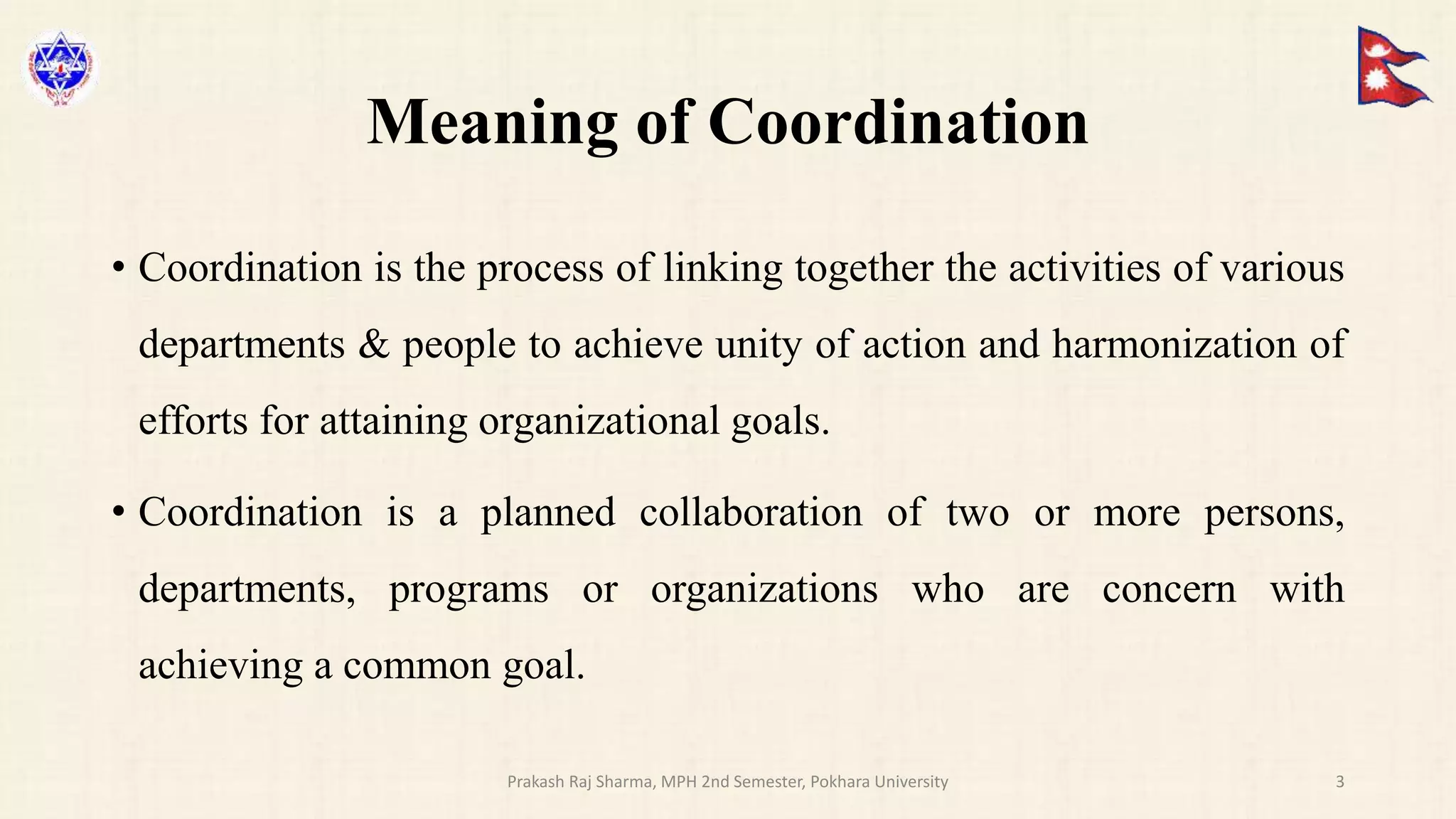 Current co-ordination mechanism of health system in Nepal | PPTX