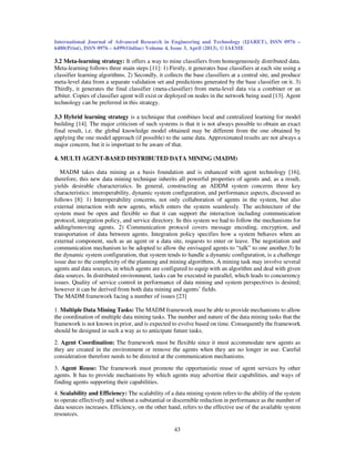 Coordination issues of multi agent systems in distributed data mining | PDF