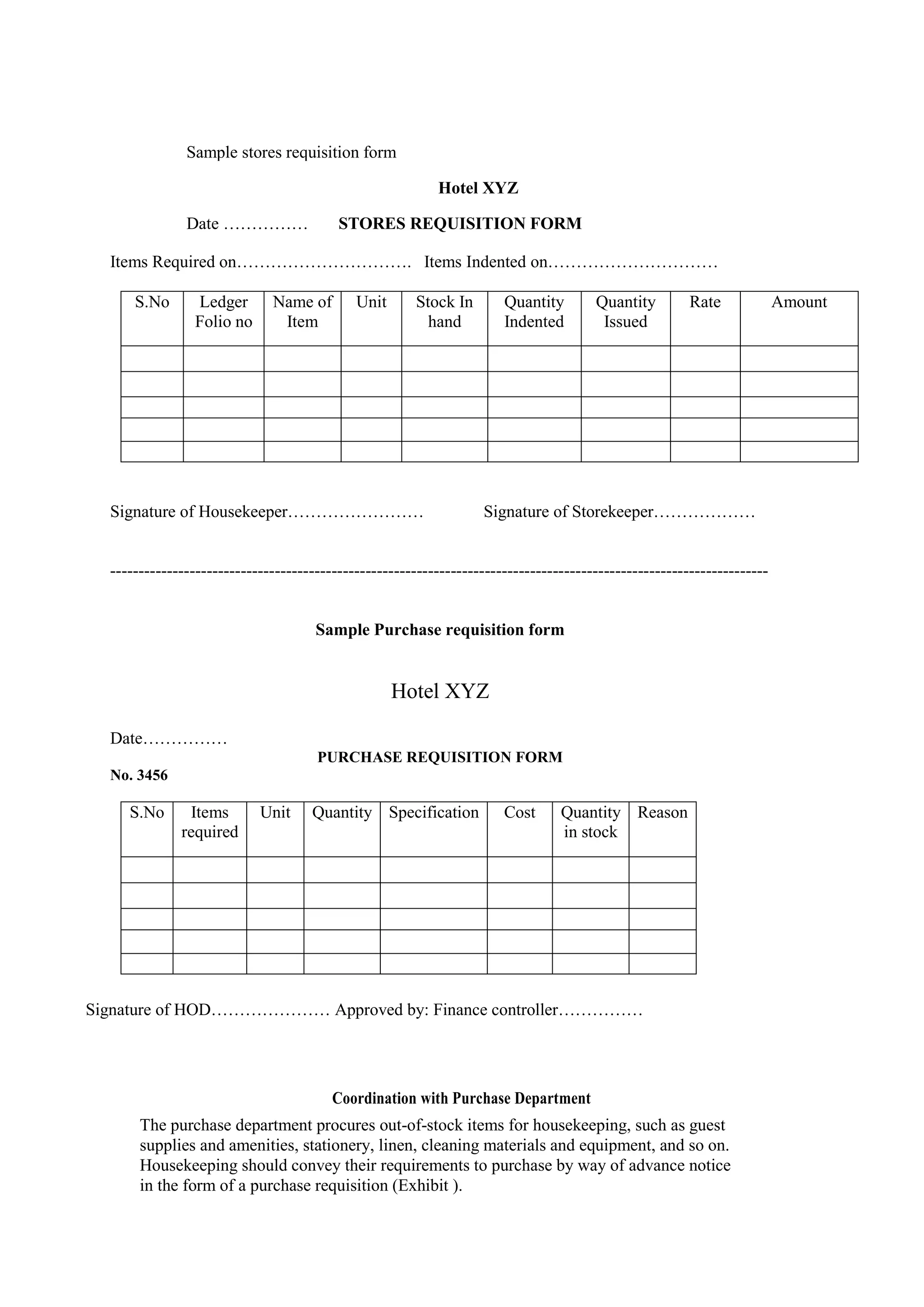 Coordination of housekeeping with other departments | DOCX