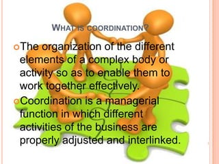 Coordination presentation | PPTX
