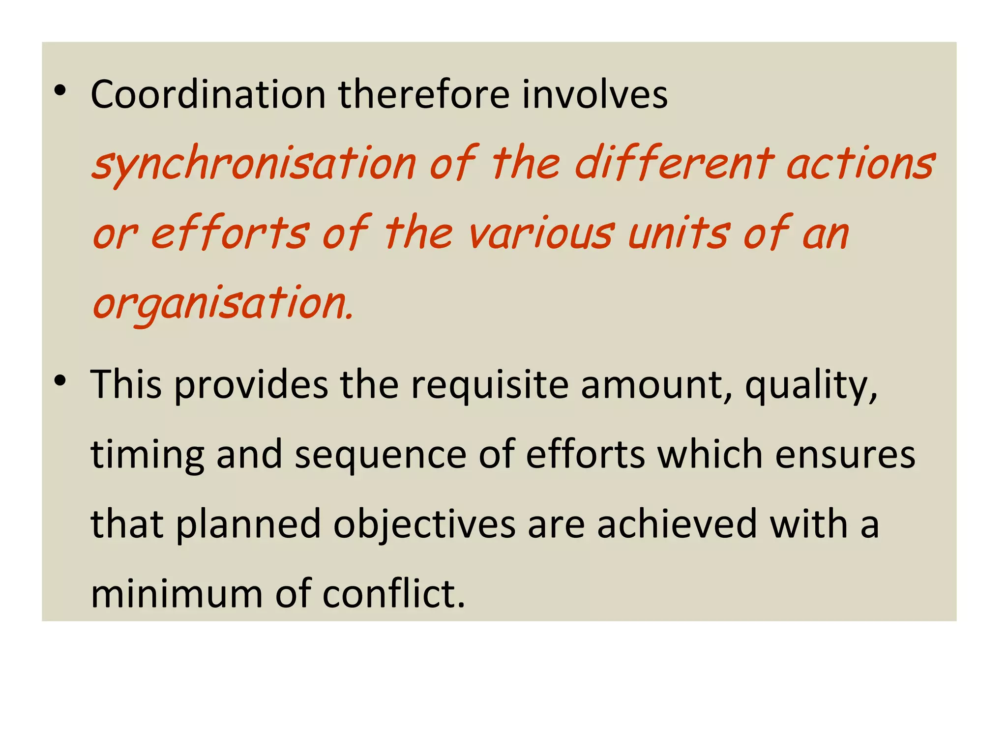 Coordination — the essence of management | PPT