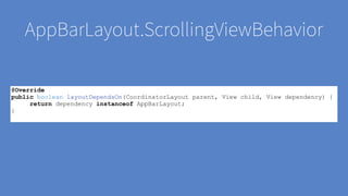 Coordinator Layout Behavior | PPT