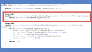 Coordinator Layout Behavior | PPT