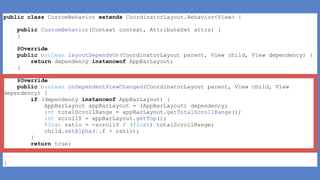 Coordinator Layout Behavior | PPT