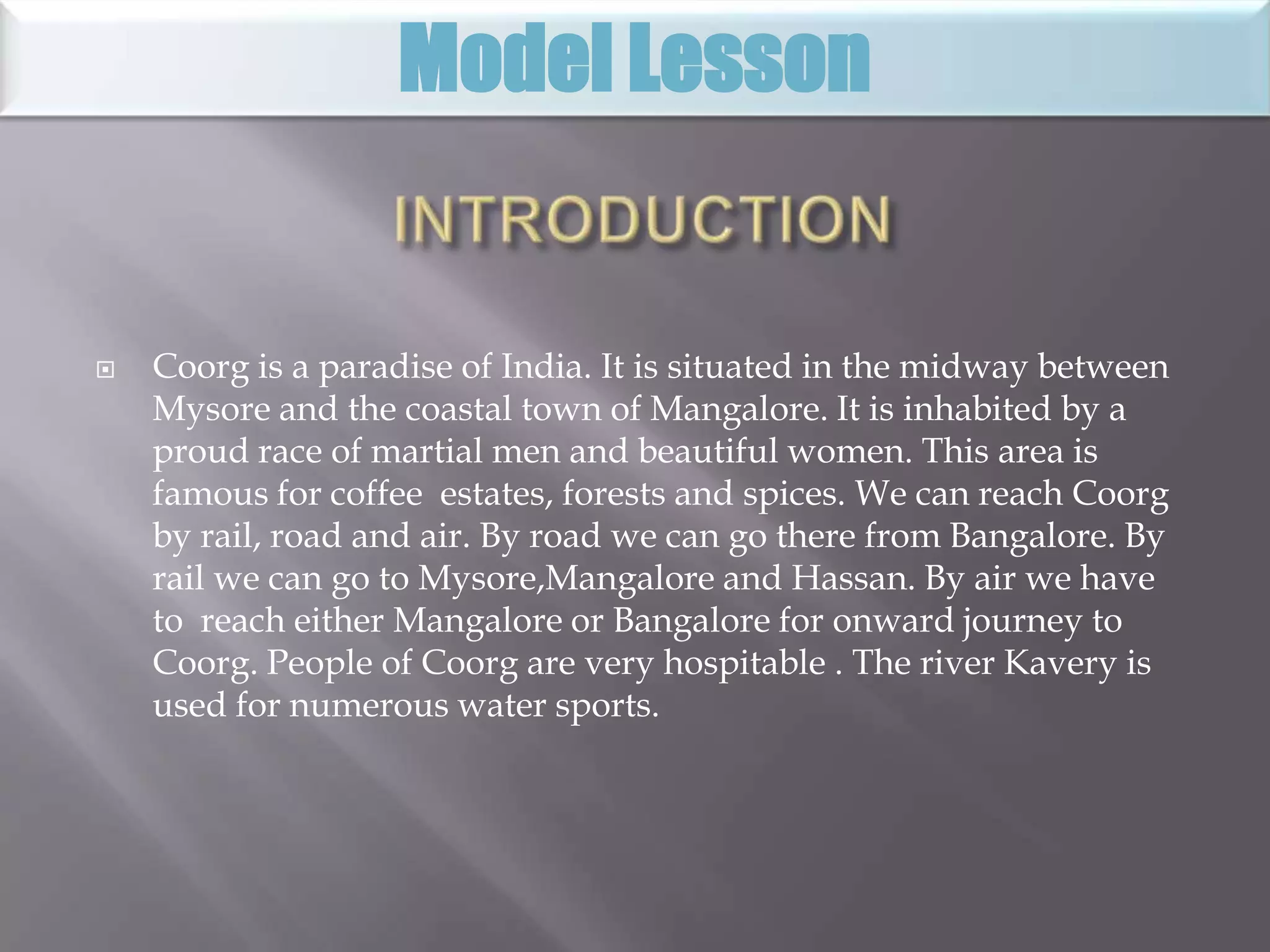 Coorg | PPTX