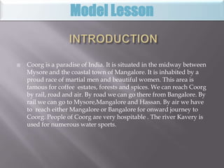 Coorg | PPTX