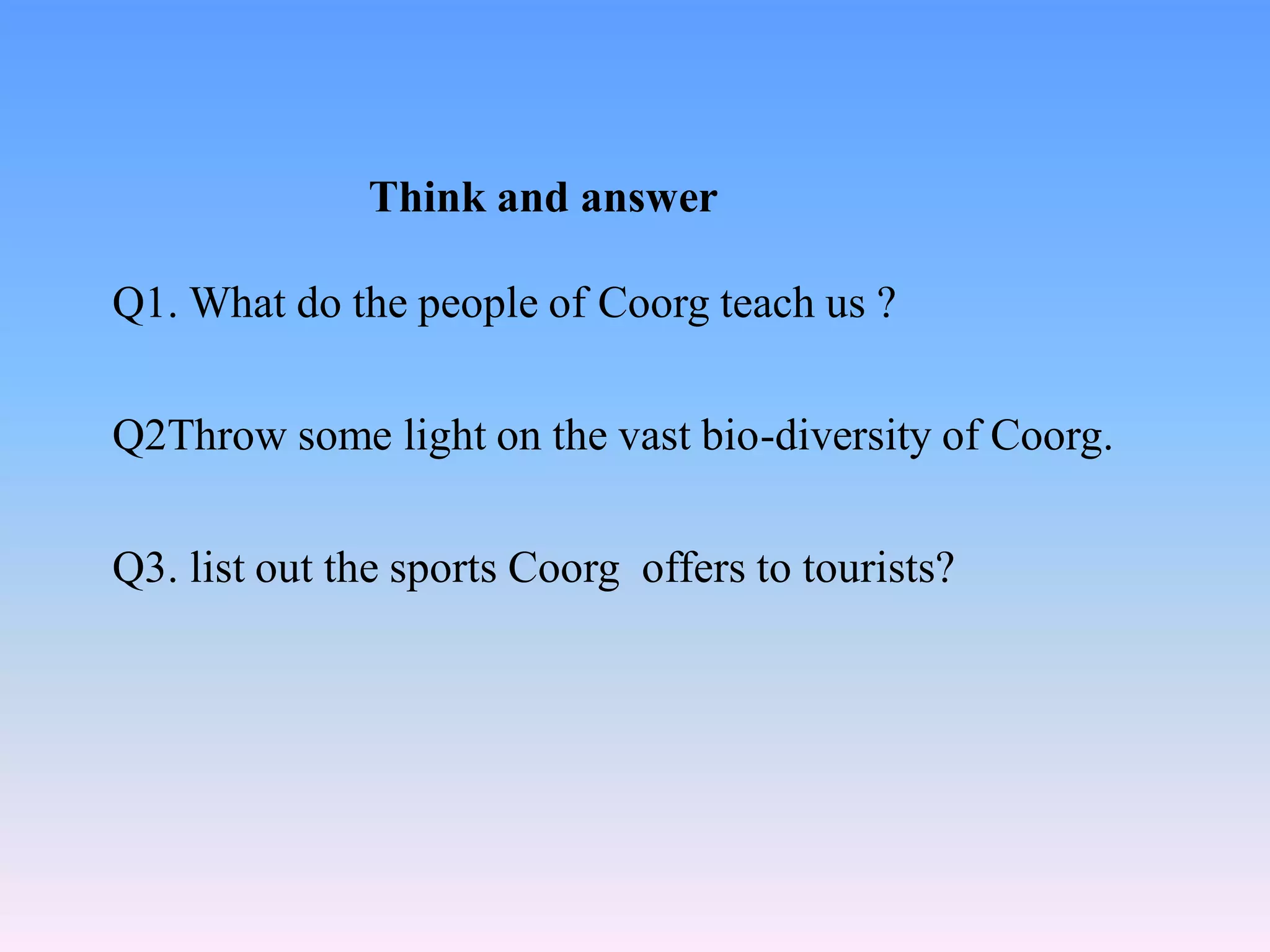 Coorg | PDF