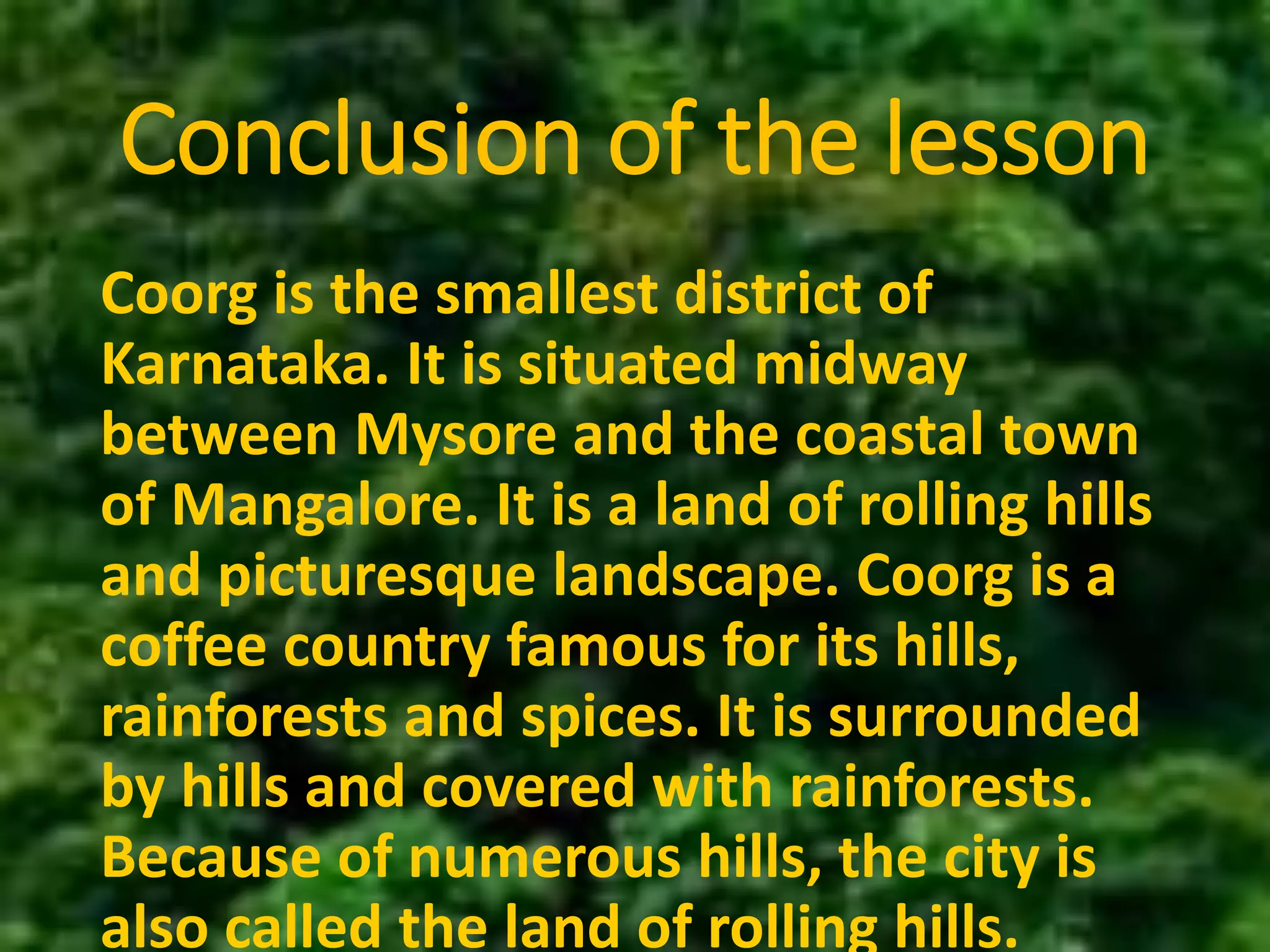 Coorg | PPTX