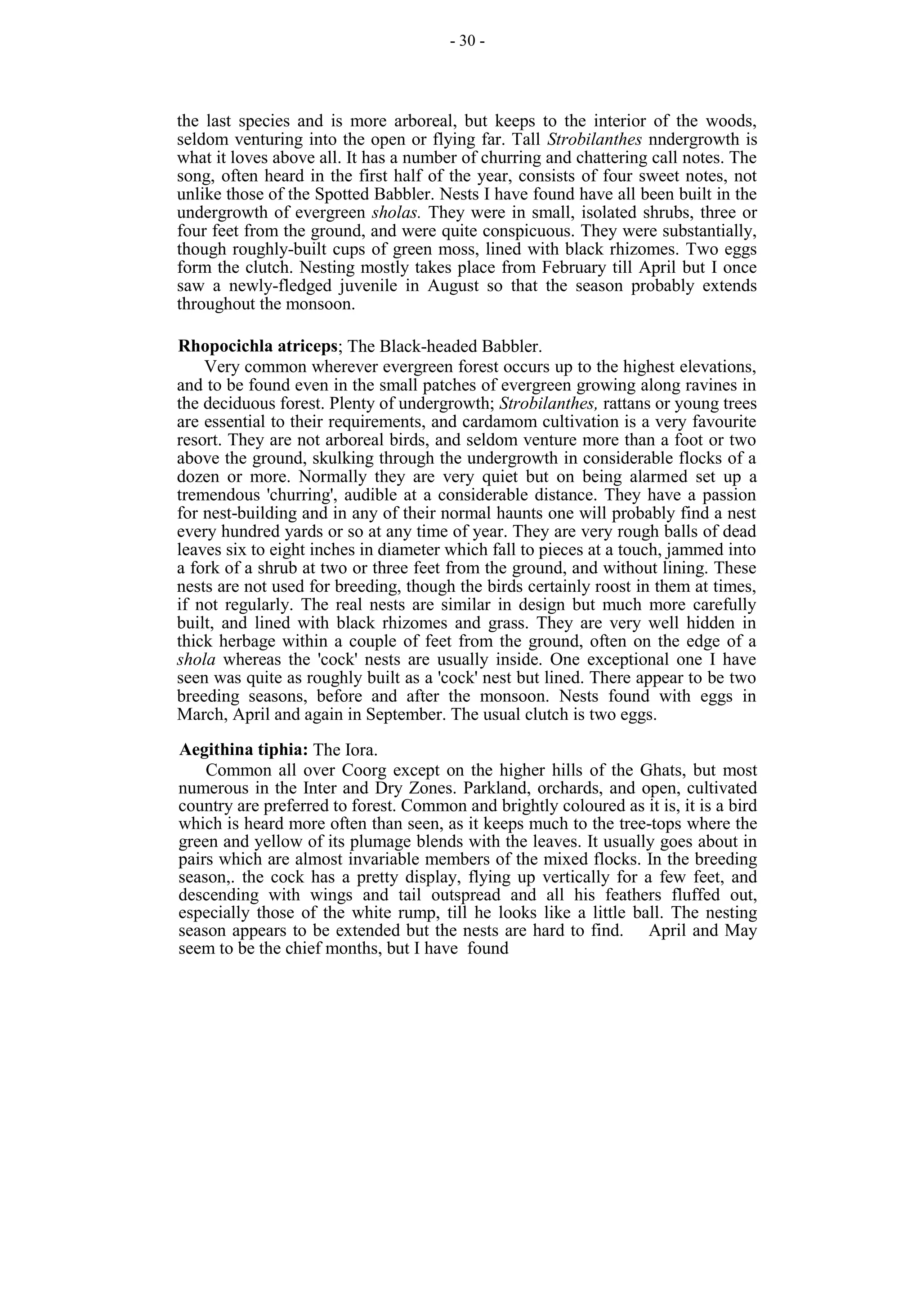 The Birds of Coorg by F N Betts | PDF