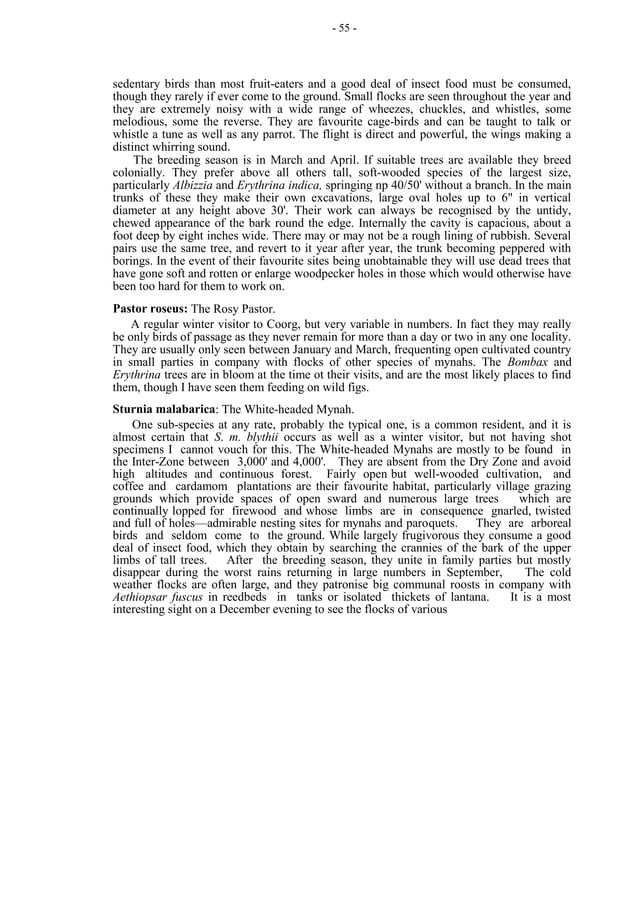The Birds of Coorg by F N Betts | PDF
