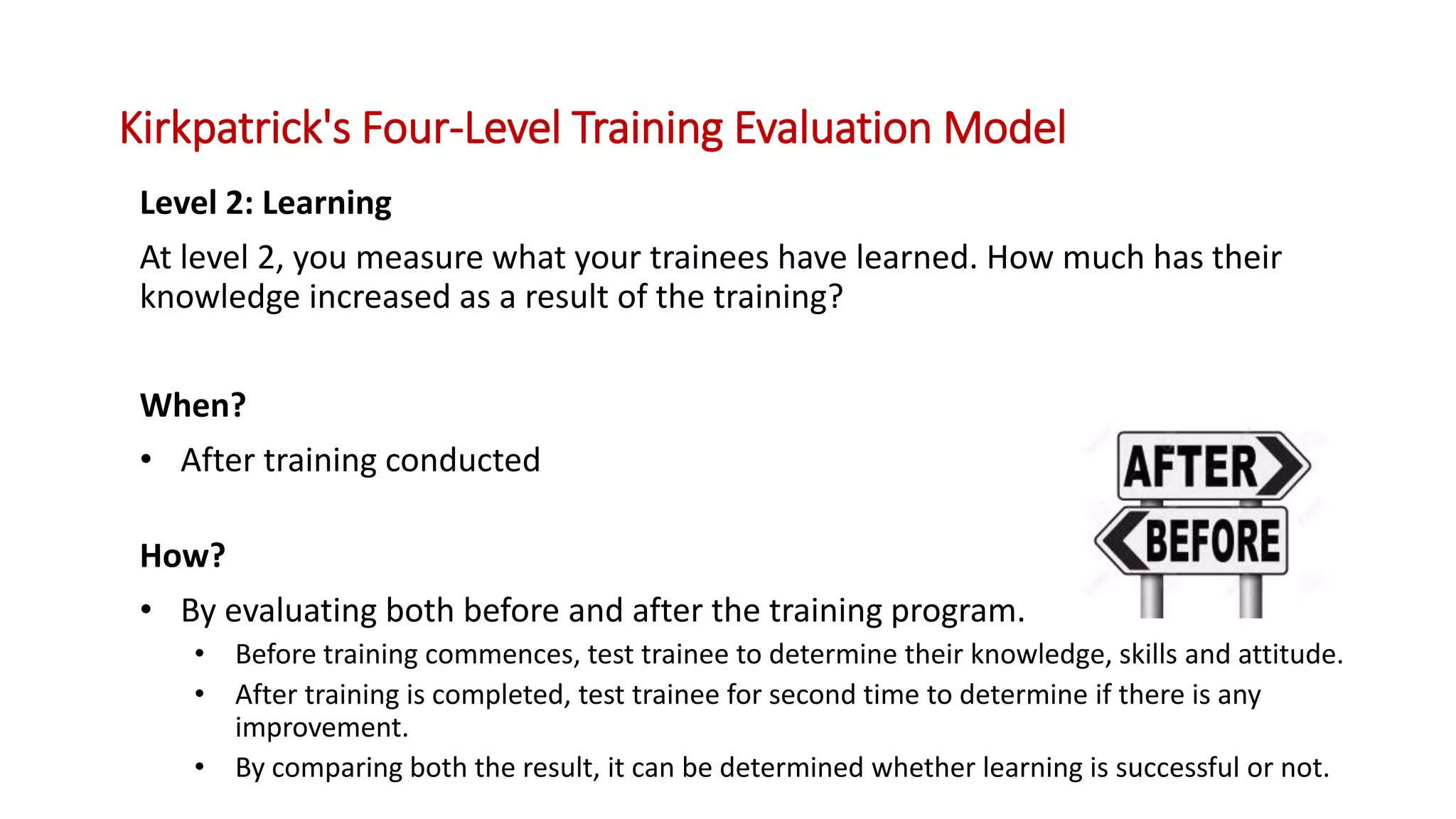 Kirkpatrick's Four-Level Training Evaluation Model | PPTX