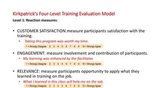 Kirkpatrick's Four-Level Training Evaluation Model | PPTX