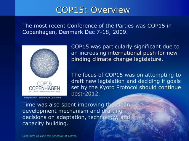 Report on Copenhagen COP15 | PPTX | Environment | Science