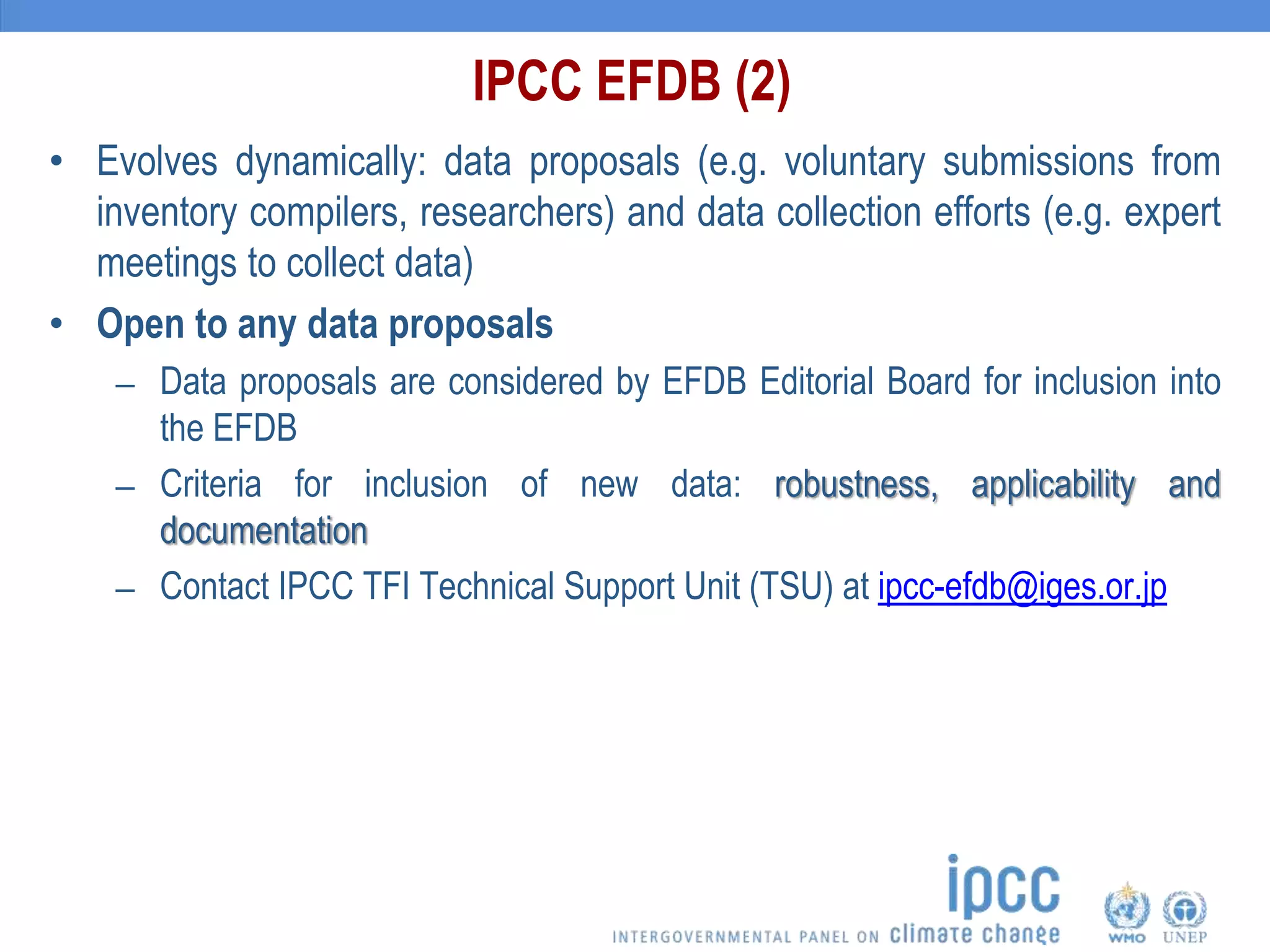 5 December - IPCC Emission Factor Database (EFDB) | PPTX | Databases ...