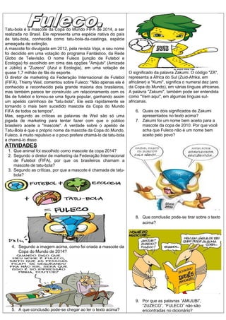 Copa 2014 fuleco - tatu bola | DOC