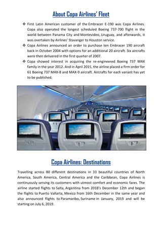 Copa Airlines Flights Information | PDF