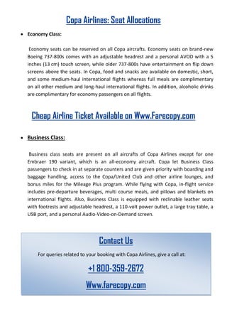 Copa Airlines Flights Information | PDF