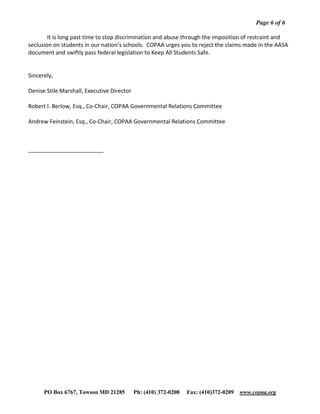 COPAA's Response to | PDF