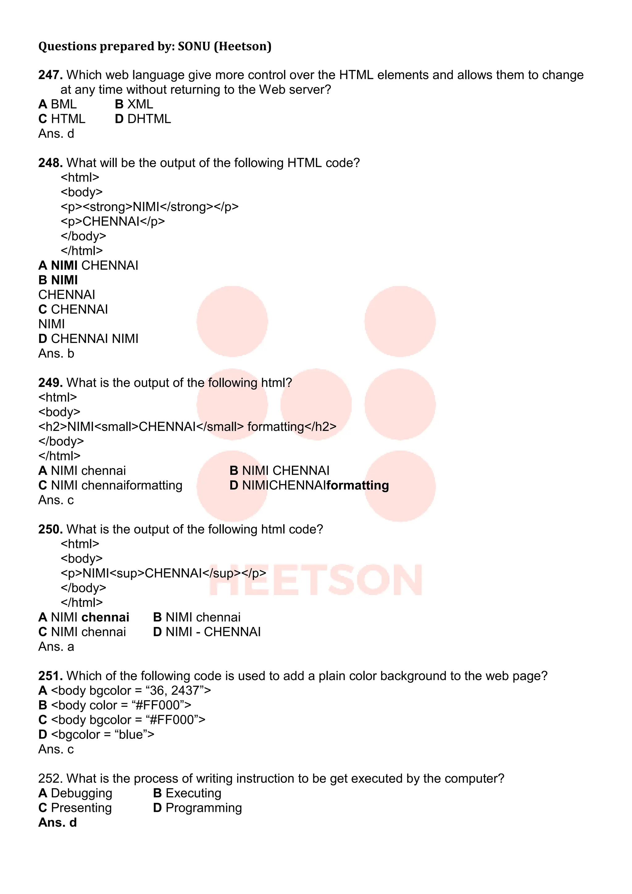 Bharat Skills COPA Question Bank with Answers | PDF