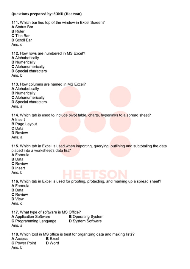 Bharat Skills COPA Question Bank with Answers | PDF