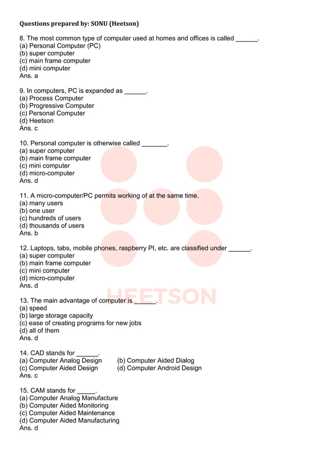 Bharat Skills COPA Question Bank with Answers | PDF