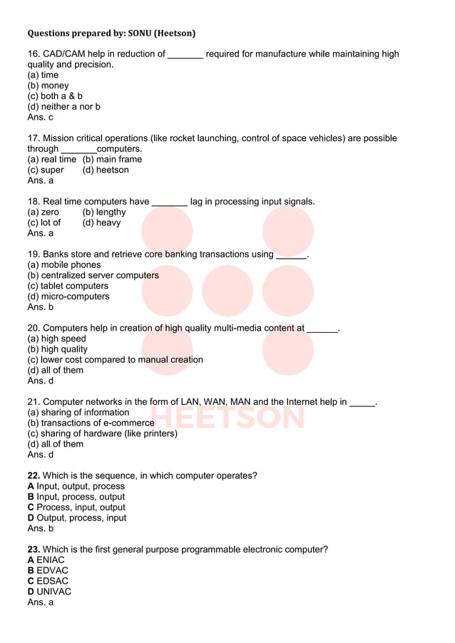 Bharat Skills COPA Question Bank with Answers | PDF