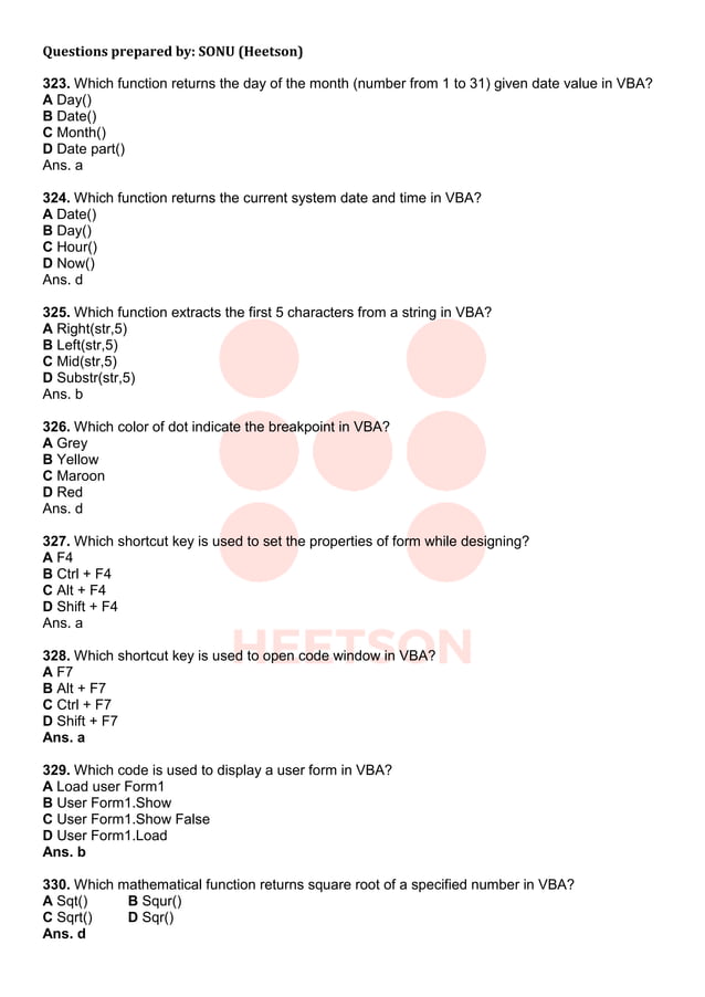 Bharat Skills COPA Question Bank with Answers | PDF