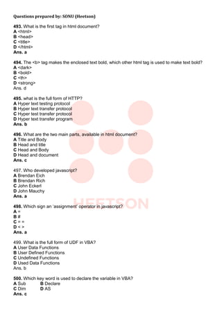 Bharat Skills COPA Question Bank with Answers | PDF